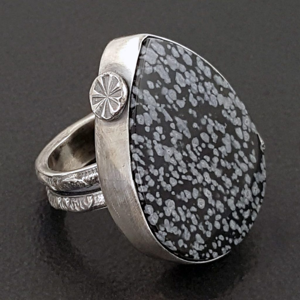 Snowflake Obsidian Ring Size 8 - Michele Grady Designs