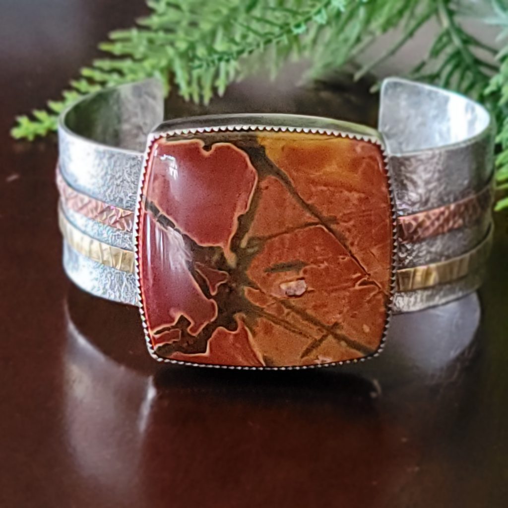 Cherry Creek Jasper Mixed Metal Cuff - Michele Grady Designs